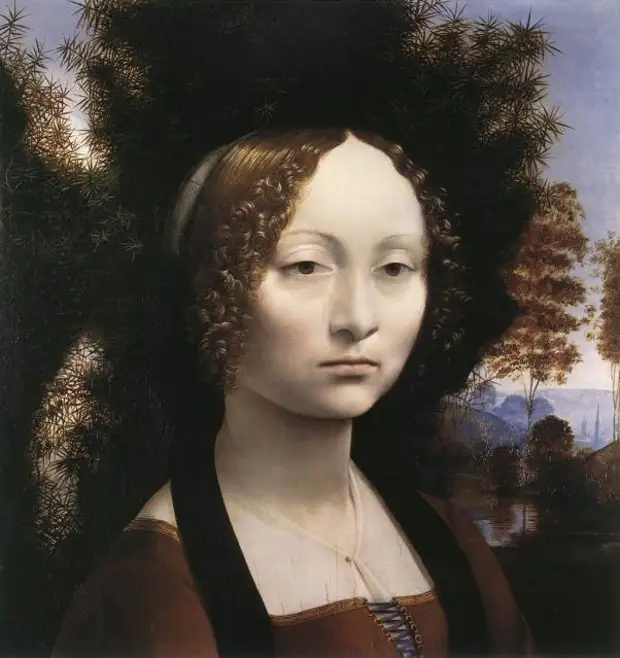 Ginevra de Benchi portréja. 1474. Leonardo da Vinci