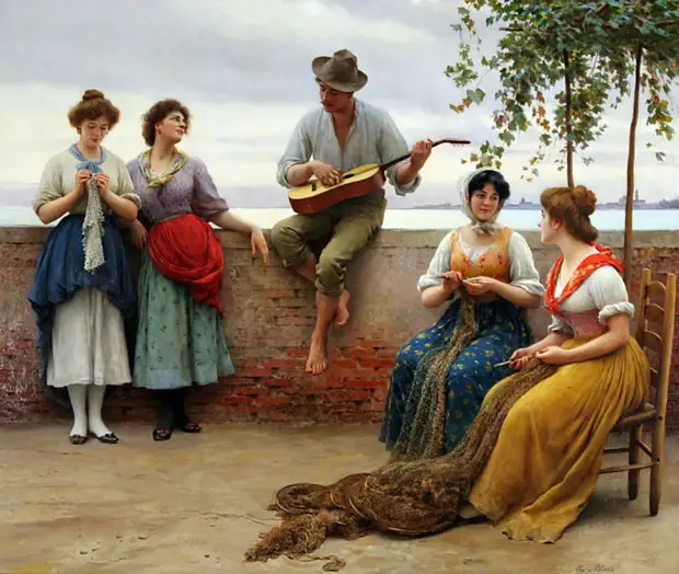 Artista italiano Eugene de Blaas