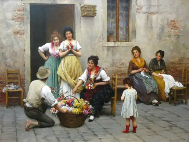 Artista italiano Eugene de Blaas