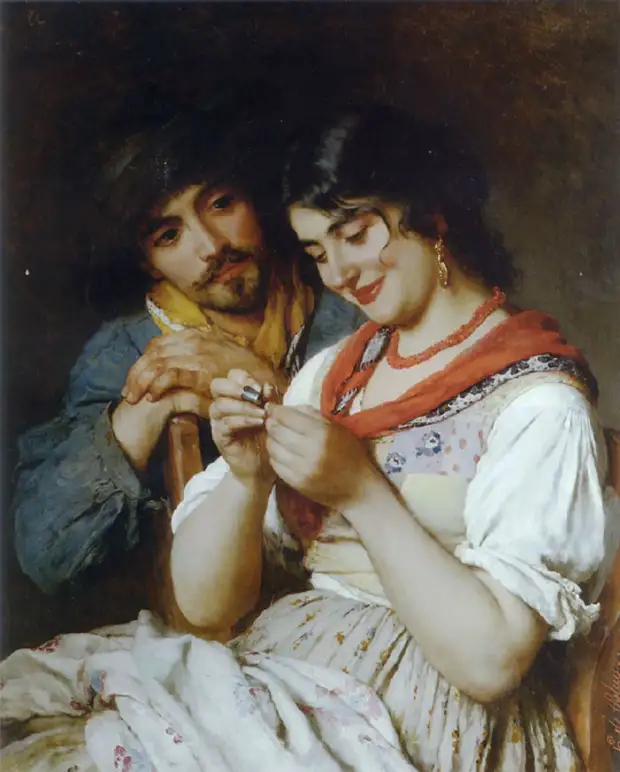 Artista italiano Eugene de Blaas