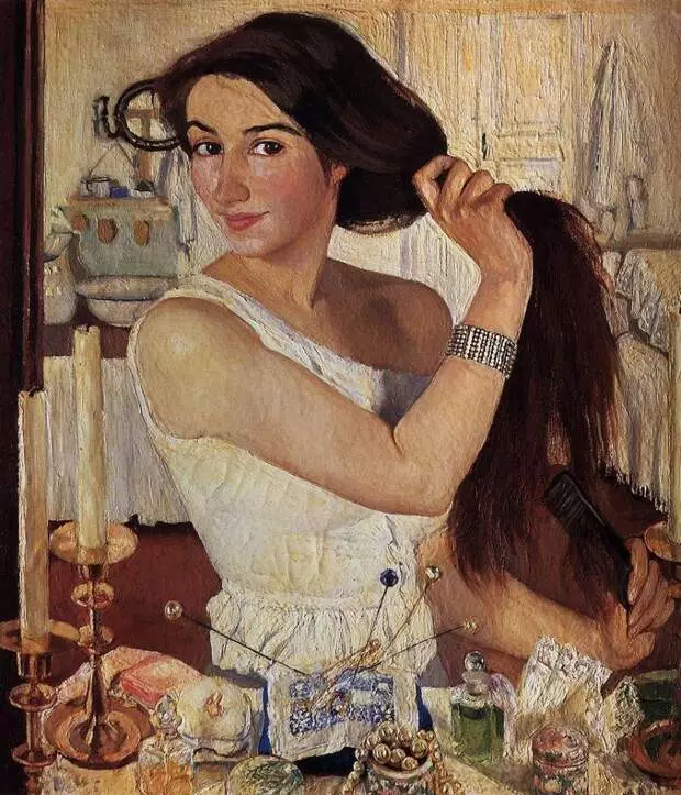 Portretten van vrouwen door Zinaida Serebryakova.