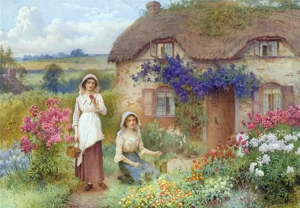 Artist William Affleck (William Affleck) 1869-1909 England.