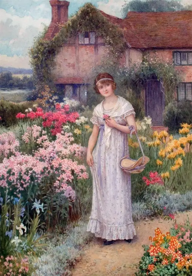 Artist William Affleck (William Affleck) 1869-1909 England.