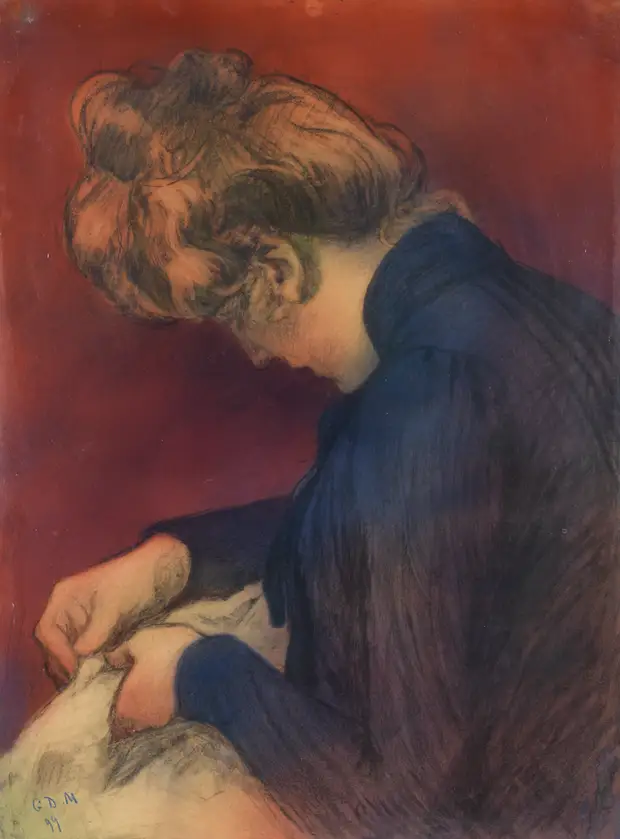 Georges -Daniel de Monfreid (1856-1929) - Portret de femme - Pastel ..., Art Impressionniste et Moderne à Tajan | Tajan