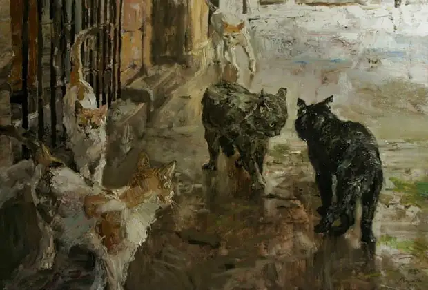 Cats, K. Lupanov, olja på duk, 2014