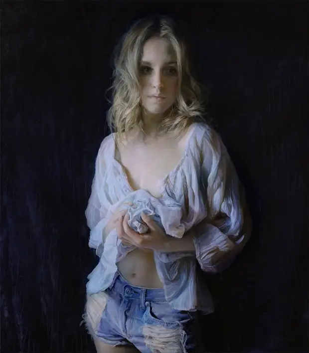 Poesia do corpo feminino em pinturas a óleo hiper-realistas de Sergei Marshennikov