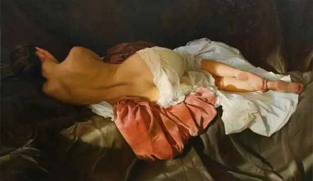 Poezia corpului feminin în picturi în ulei hiperrealiste de Sergei Marshennikov