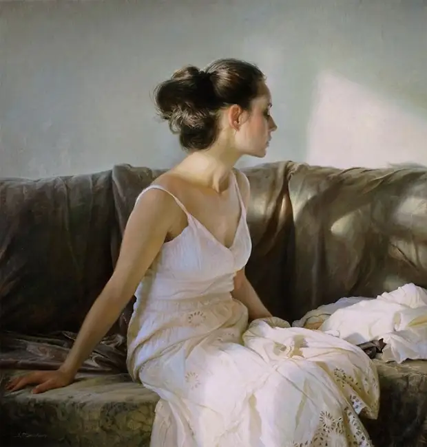 Ewi ti ara obinrin ni awọn kikun epo ti o jẹ hyperrealistic nipasẹ Sergei Marshennikov