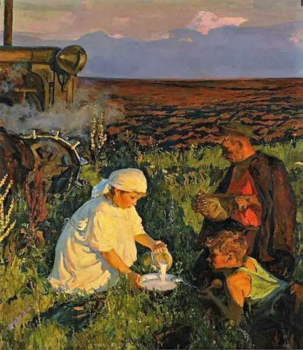 Artistul Arkadi Plastov: sentiment de fericire