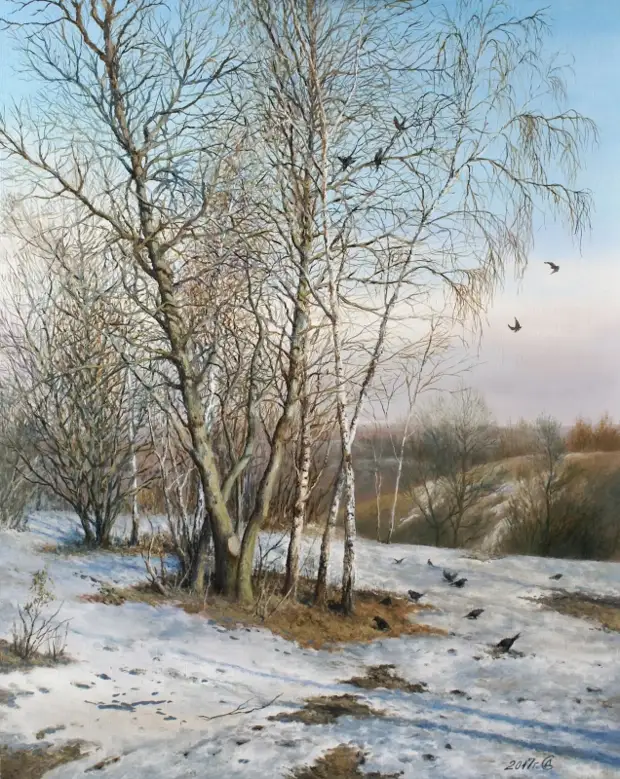 Sergey Vladimirovich Dorofeev. A principios da primavera en Kolomenskoye