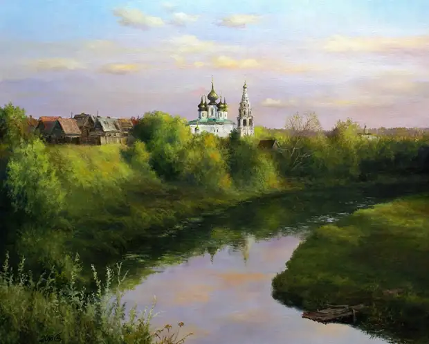 Sergey Vladimirovich Dorofeev. Noite sobre Suzdal. Agosto