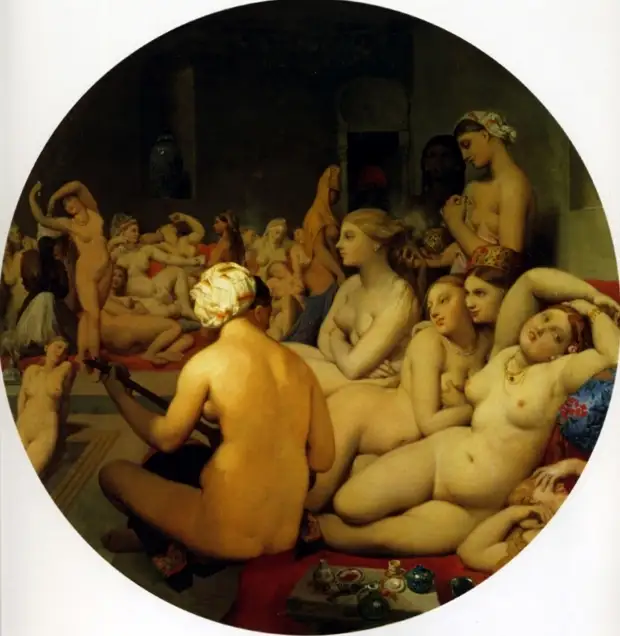 Turkish Bath - Jean Auguste Dominique Ingres (1859-1863, Louvre, Paräis)