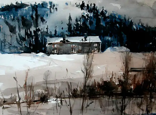 watercolor Torgeir Schjölberg