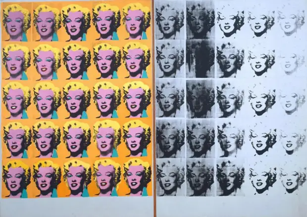 Karya legendaris berjudul Marilyn Diptych oleh Andy Warloch, 1962.