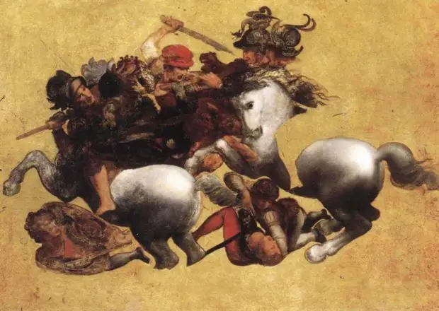 Bitka kod Anghiarija, Leonardo da Vinci (1504)