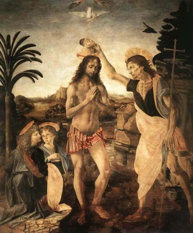 Krštenje - Leonardo da Vinci (1475)