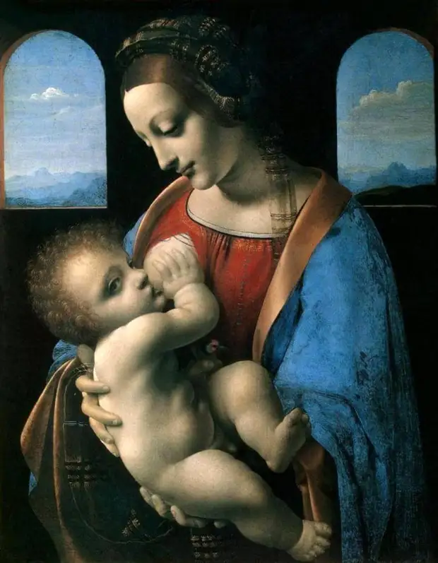 Madonna Litta (Madona i dijete) - Leonardo da Vinci (1490)