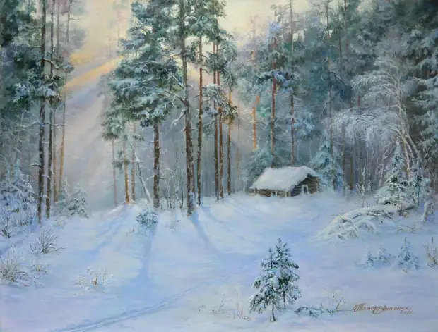 Winter na -ebi n'ụlọ akịrịka.