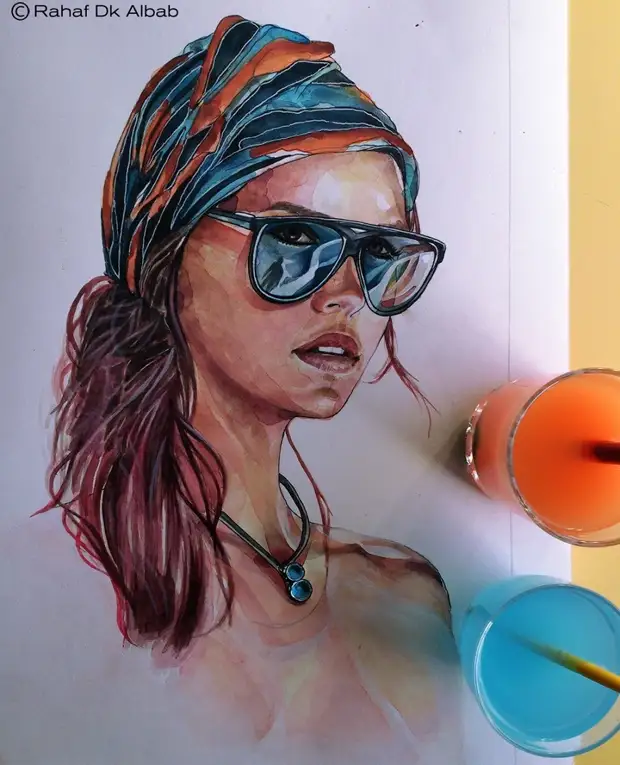 Syrský umělec a ilustrátor Rahaf Dk Albab