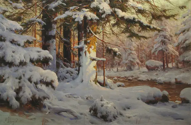 Andrey Shilder. Winterwald. Privatsammlung