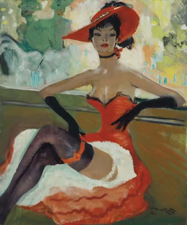 Artysta Jean-Gabriel Domergue: „Cherche la femme”