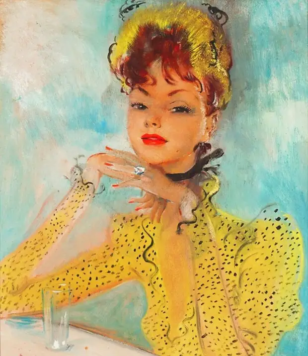 Artysta Jean-Gabriel Domergue: „Cherche la femme”