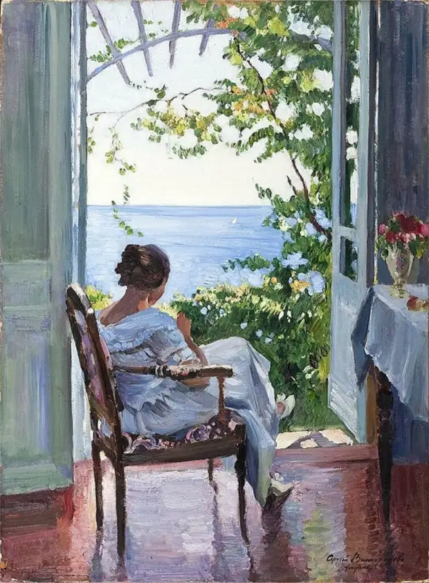 Msanii Sergei Vinogradov (1869 - 1938). Mwanga wa jua