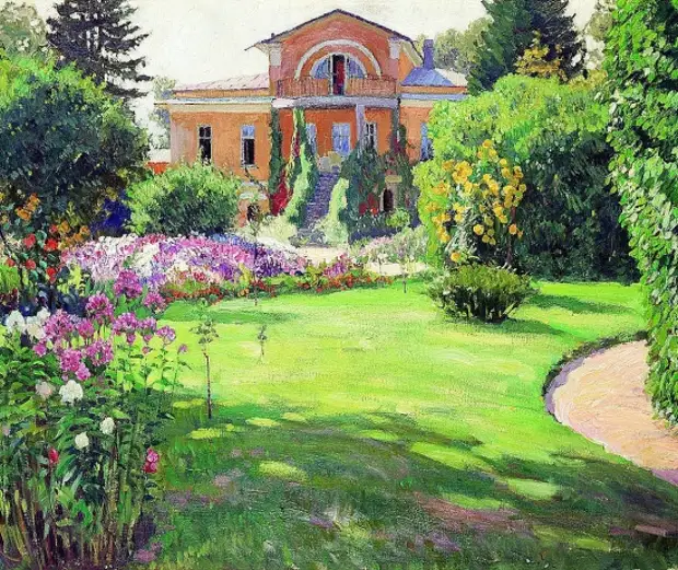 Msanii Sergei Vinogradov (1869 - 1938). Mwanga wa jua