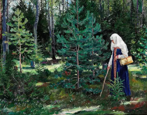 Artist Sergei Vinogradov (1869 - 1938). Nna -ukwu anyanwụ