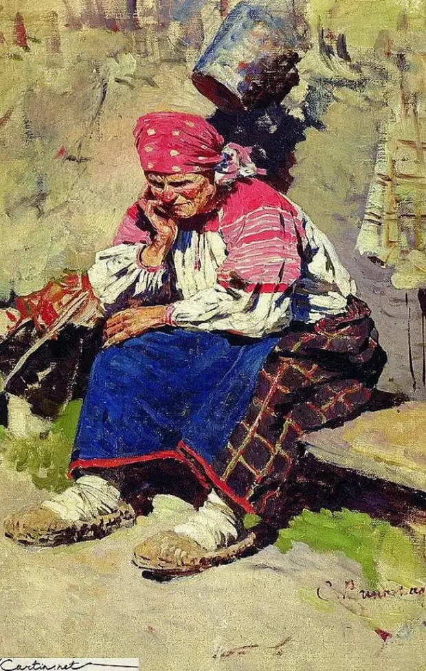 Artist Sergei Vinogradov (1869 - 1938). Nna -ukwu anyanwụ