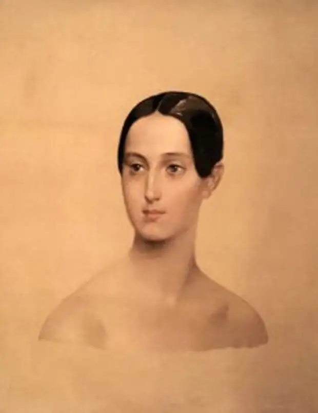 UKP Bryullov. Isithombe seGrand Duchess Maria Nikolaevna. 1837. Uwoyela etendeni. Tadisha isithombe seqembu esingaqediwe