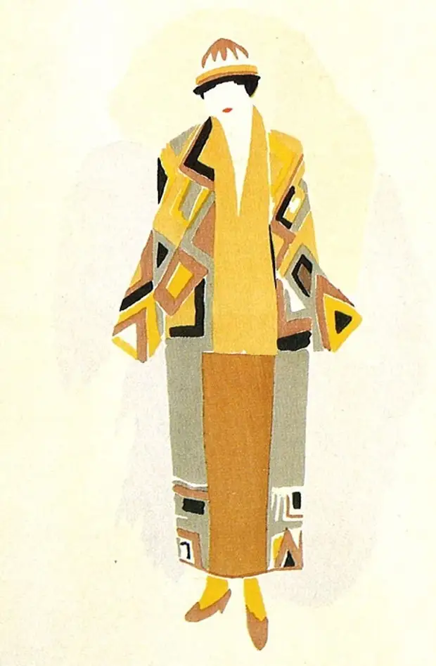 Boceto de moda de Sonia Delaunay.