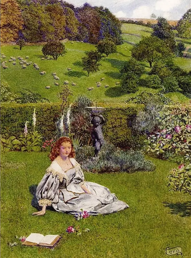 Eleanor Fortescue -Brickdale művész (1872 - 1945). Az igaz szerelem nehézségei