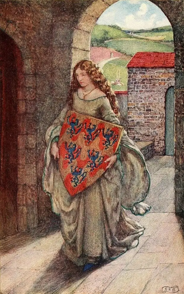 هنرمند Eleanor Fortescue -Brickdale (1872 - 1945). مشکلات عشق واقعی