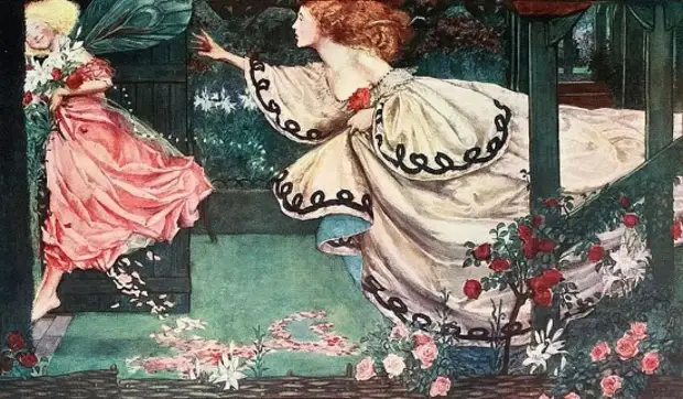 Hunermenda Eleanor Fortescue -Brickdale (1872 - 1945). Zehmetiyên Evîna Rast