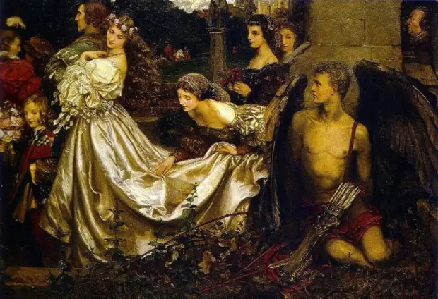 Eleanor Fortescue -Brickdale művész (1872 - 1945). Az igaz szerelem nehézségei