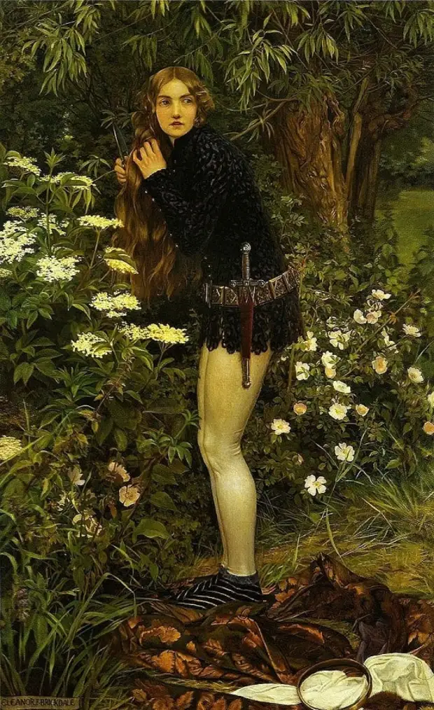 Eleanor Fortescue -Brickdale művész (1872 - 1945). Az igaz szerelem nehézségei