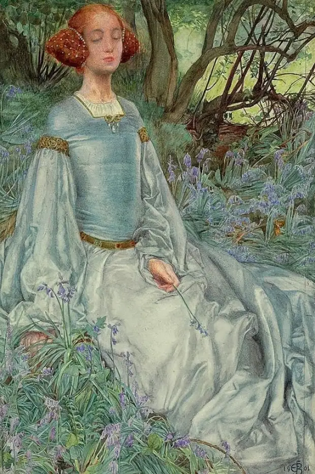 هنرمند Eleanor Fortescue -Brickdale (1872 - 1945). مشکلات عشق واقعی