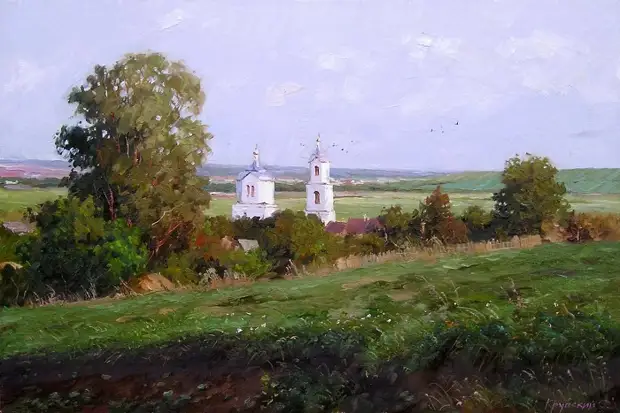 Naturaleza rural en los lienzos del artista Sergei Krupsky.