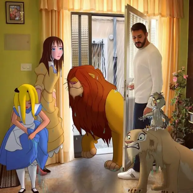 Moetsi oa litšoantšo o eketsa litlhaku tsa Disney lifoto tsa hae