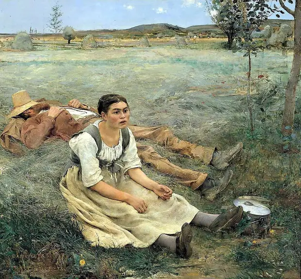 Keunstner Jules Bastien-Lepage: Mominten fan Frânsk naturalisme