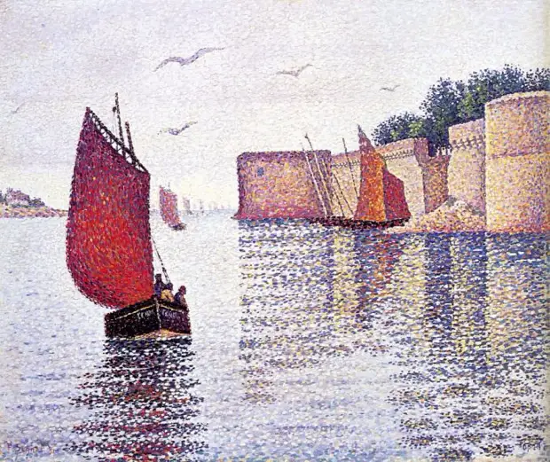 Concarneau. Bateau de la Sardine, 1891. Auteur : Paul Signac.