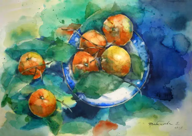 The watercolor garden on the other side of reality ... Artist Elena Drobysheva