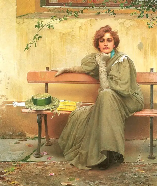 Italský akademický umělec Vittorio Matteo Corcos