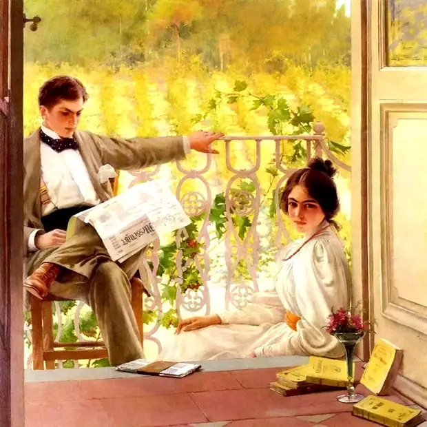 Italský akademický umělec Vittorio Matteo Corcos