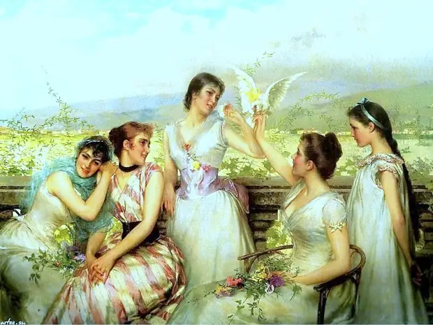 Italský akademický umělec Vittorio Matteo Corcos