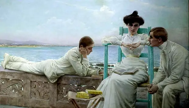 Italský akademický umělec Vittorio Matteo Corcos