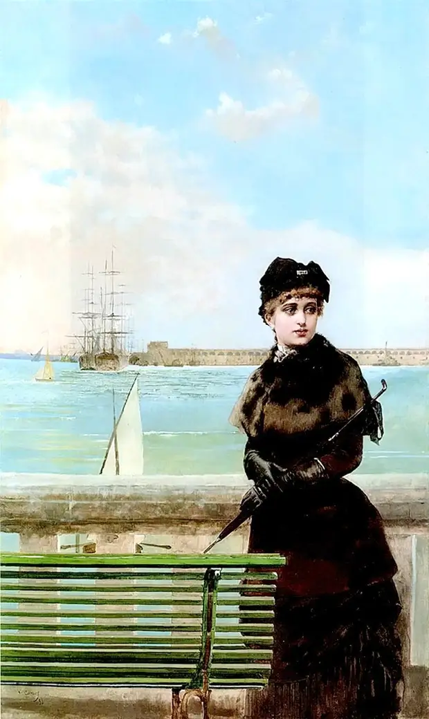 Italský akademický umělec Vittorio Matteo Corcos