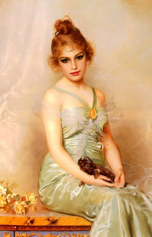 Italský akademický umělec Vittorio Matteo Corcos