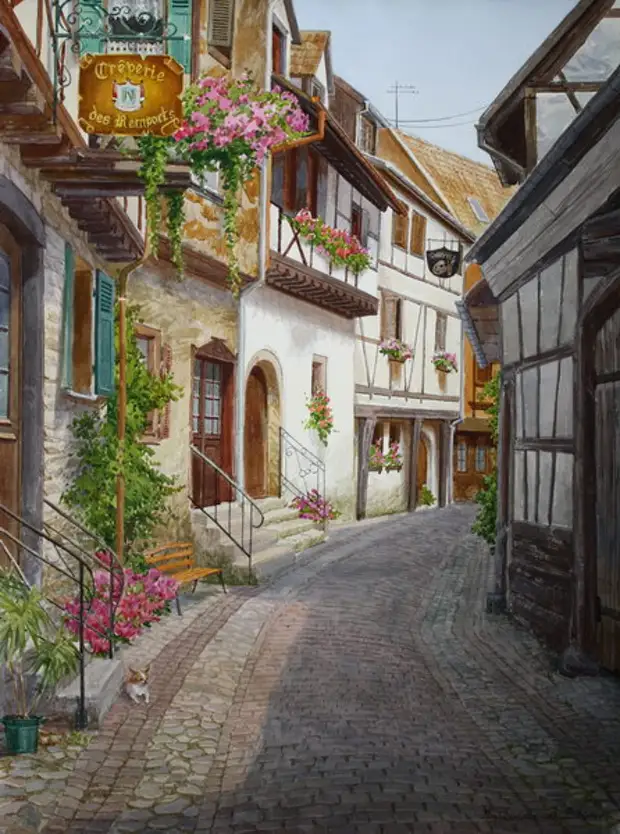 In Europe, the streets are old ... Artist Victoria Kiryanova